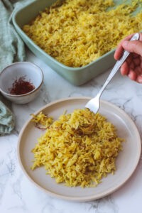Riz au four au safran - Fatima Khemar